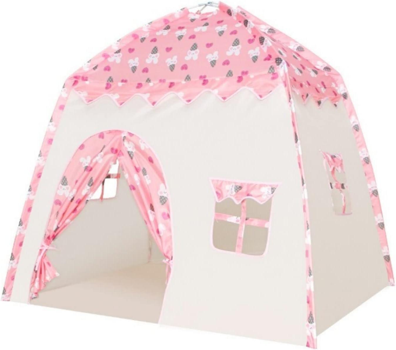 Kid's Pink Wendy House Oxford Cartoon Play Tent